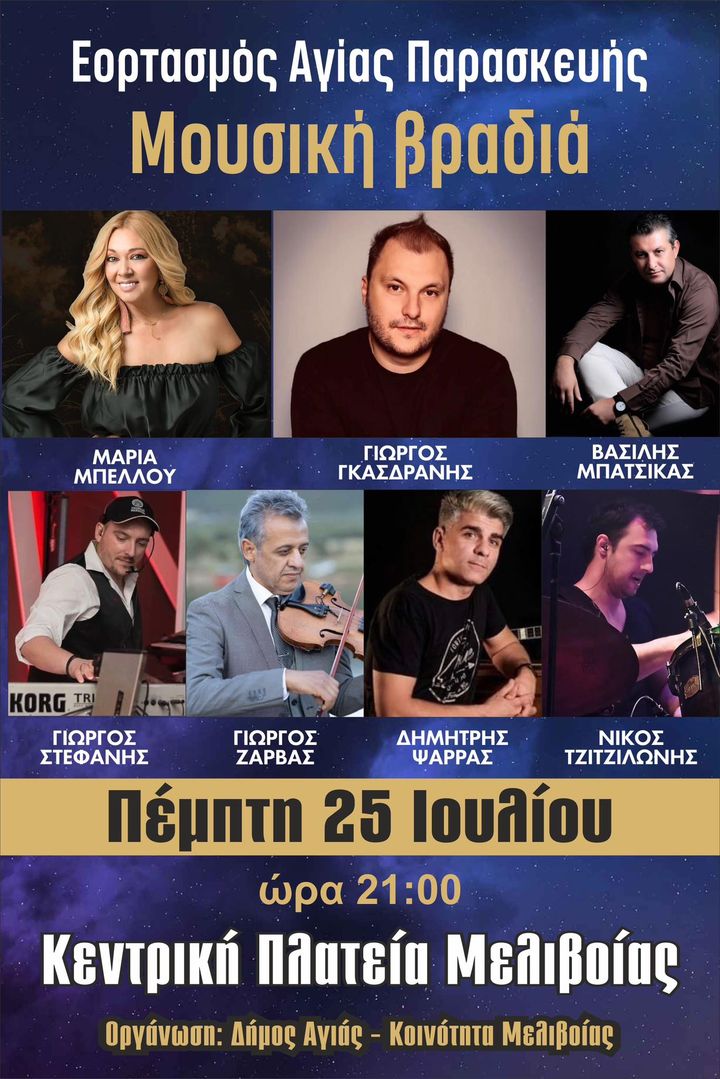 Γιορτάζει η Μελιβοία / Πανηγυρίζει ο πολιούχος Ιερός Ναός της Αγίας ...