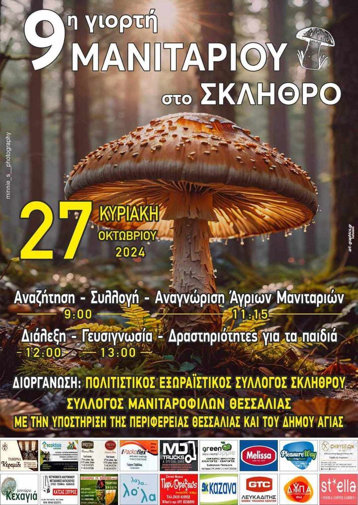 Σκλήθρο Αγιάς / Στην τελική ευθεία για την 9η Γιορτή Μανιταριού - Χώρα Αγιά
